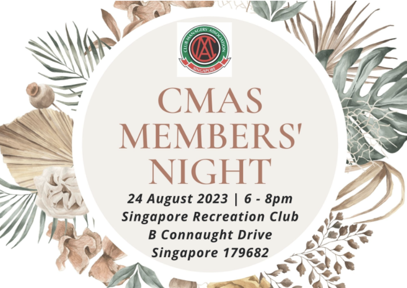 CMAS Members’ Night, 24 Aug 2023 – Club Managers' Association (Singapore)